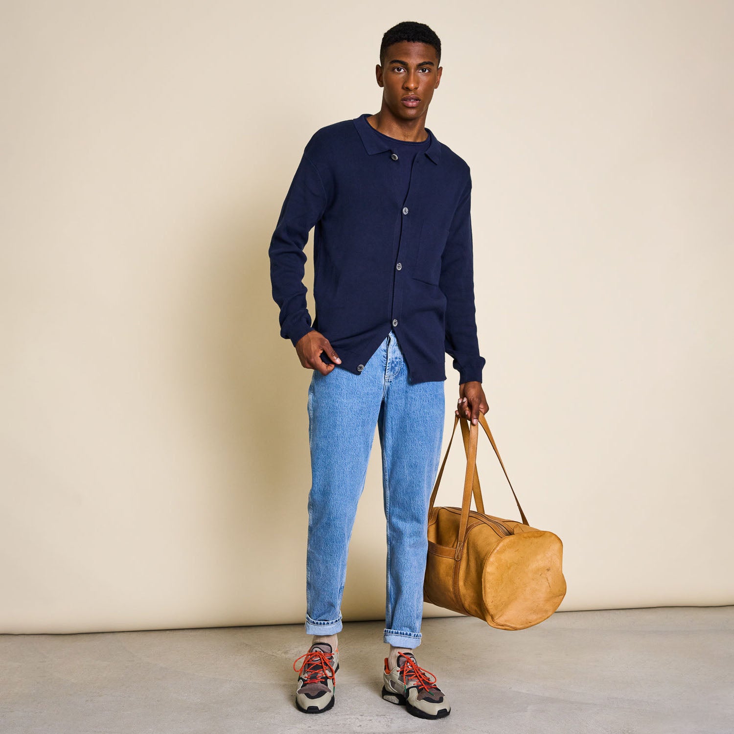 JAN N JUNE Unisex Cardigan "SIMON" dunkelblau