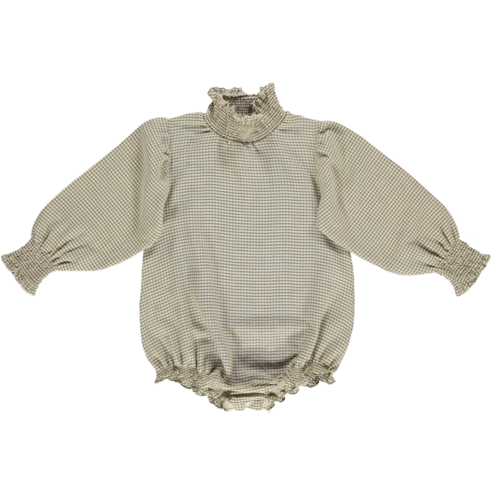 LiiLU Smocked Karo Strampler