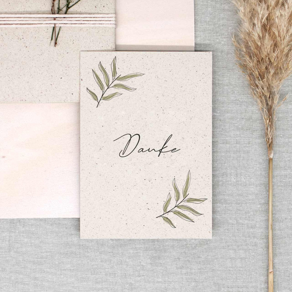 Creapaper Klappkarten aus Graspapier mit Umschlag