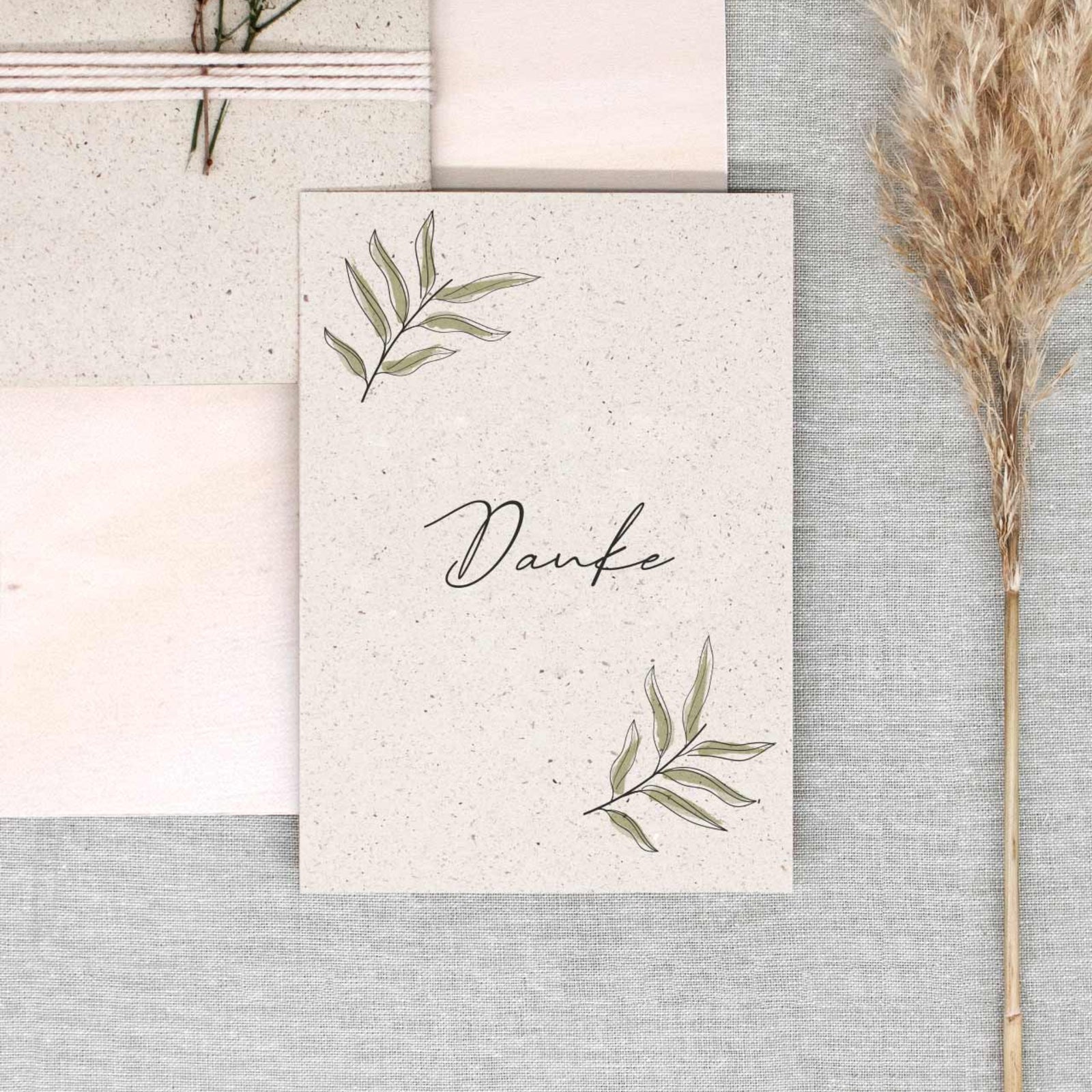 Creapaper Klappkarten aus Graspapier mit Umschlag